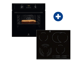 Electrolux EOF3H50BK Beépíthető sütő + Electrolux EHF6547FXK Beépíthető kerámia főzőlap