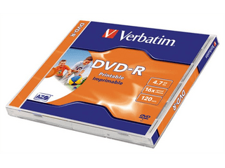 Verbatim DVD-R lemez, nyomtatható, matt, ID, 4,7GB, 16x, normál tok ...