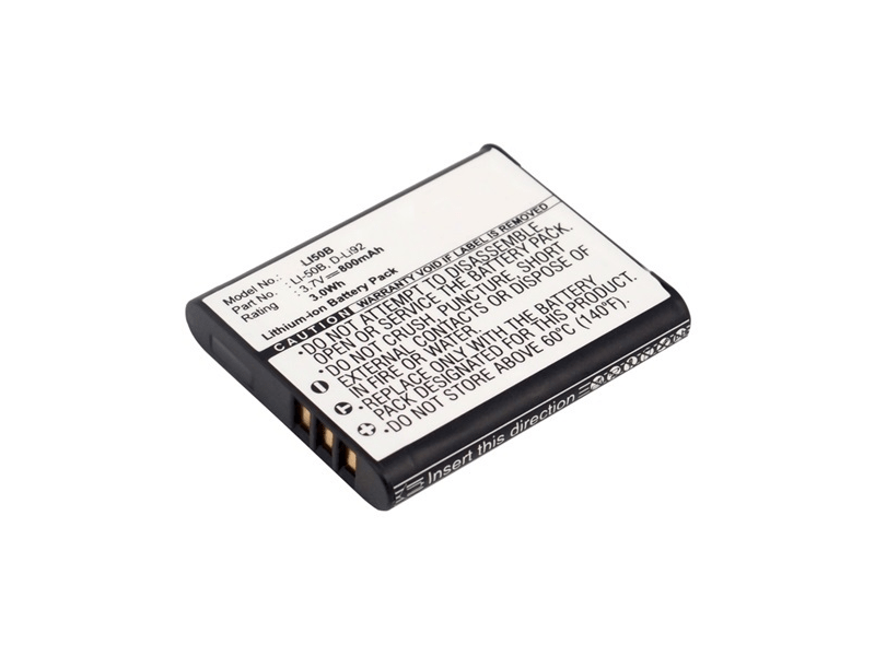 OLYMPUS LI-50B, LB-050, DB-100 3.7V 800mAh utángyártott akku Li-ion (RP ...